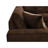 China chocolate pineapple pattern u-shaped 2seater single armrest loveseat pull-out bed sectional sofa bed sets for sale