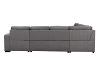 China Modern u-shape 2pc seater corner and loveseat w/ pull-out bed drawing room sectional chaise linen fabric sofa set for sale