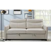China Nordic Top grade Indoor-Decoration new easy to clean linen fabric 3seater with fold out king size Upholstered sofa for sale