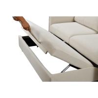China Nordic Top grade Indoor-Decoration new easy to clean linen fabric 3seater with fold out king size Upholstered sofa for sale