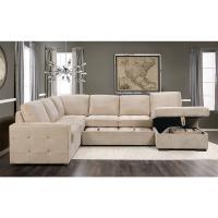 China Best Selling Trustworthy Corner Foldable breathable beige fabric 2 loveseat extendable bed Sleeper Sectional Sofa Bed for sale