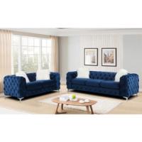 China Furniture Factory Hot Sale Modern Velvet Sectional Sofa Set Furniture Chesterfield 1+2+3 Sofa Velvet Living Room for sale