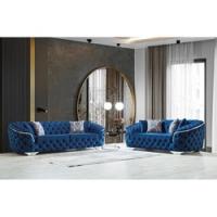 China Factory direct sales of the latest design luxury sofa set 2+3Velvet purple fabric living room sofa for Hotel apartment for sale