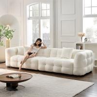 China Furniture factory the latest design of lamb velvet fabric sofa set KD sofa bed can be customized fabric living room sofa for sale