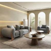 China Factory direct sales of the latest design sofa set small household cloth art log living room sofa for sale