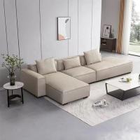 China Modern simple high back beancurd block sofa landing square Italian minimalist size full real leather sofa for sale
