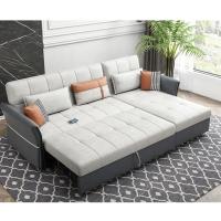 China OEM/ODM new design technology fabric oil proof waterproof living room sofa with USB charging storage function sofa bed for sale