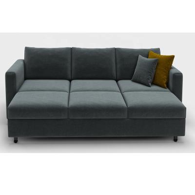 China OEM/ODM furniture factory latest design of three people sitting living room linen sofa bed customized 3 seater sofa bed for sale