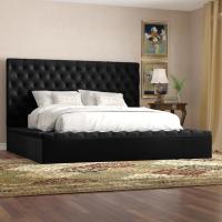 China Customize velvet button tufted Designer Bedroom Luxury Bed Modern Hotel Full Luxury Queen Size Modern Hotel Storage bed for sale