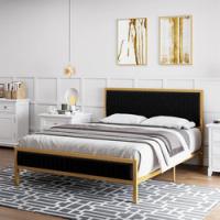 China Factory Wholesales competitive price velvet Cama simple twin full queen king iron metal frame bed for bed chamber for sale