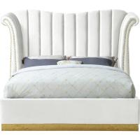 China OEM Home Luxury Beds Furnitures King Size white velvet Frame Sets Hotel Queen Room Modern Wooden Bedroom Furniture Set for sale