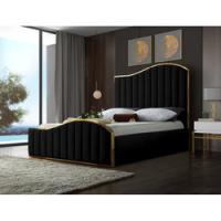 China European Designs Frame Luxurious Latest Space Saving Bedroom Furniture King Size Modern Queen Double Cream velvet Tatami for sale