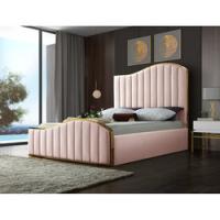 China European Designs Frame Luxurious Latest Space Saving Bedroom Furniture King Size Modern Queen Double Cream velvet Tatami for sale