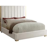 China Light Luxury Europe new design Upholstered beds Modern Queen size King Size Fancy velvet fabric soft beds for Bedroom for sale