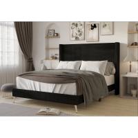 China Newest North America style Gold metal leg luxury bed King size soft beds customize furniture for hotel and Bedroom for sale
