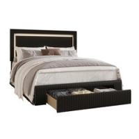 China Latest modern design bed set LED Glow Headboard storage drawer Queen size comforter luxury bed for Apartment Hotel and B for sale