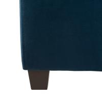 China Super Modern black color velvet simple style bed set easy assembly bed frame with nail design upholstered beds for Hotel for sale