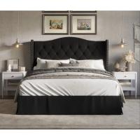 China Wholesale upholstered platform black fabric storage wooden double full twin king queen size bed frame modern with storag for sale