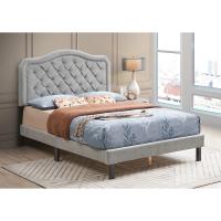 China OEM low price  Home Hotel Modern King size Queen size Strong Wood Slat Support bed upholstered bed for bedroom for sale