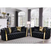 China Cara Furniture Limited Beige color Italian Velvet fabric Gold metal armrest corner sofa 3+2+1 Luxury Cheap for sale