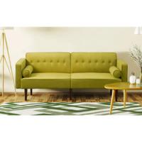 China Top grade phone storageRetractable pocket fabric sofa pink girl small house sofa bed for living room for sale