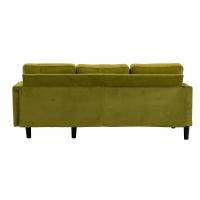 China Cara Furniture Limited metal leg 2s+Chaise Olive phone pocket Reversible Sectional Sleeper Sofa with Storage for sale
