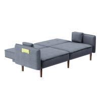 China New reciner gray Loveseat Sofa Convertible Futon Sofa sets linen Couches with Cushion king size sofa bed for five-star for sale