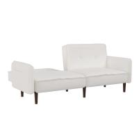 China white Loveseat Sofa Convertible leg rest linen Couches Pillows 3seater sofa bed for living room for sale