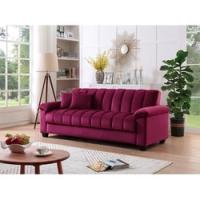 China Large loading easy to hand-assembled Loveseat Sleeper blue velvet hotel reconfigurable sofa bed with storage for sale