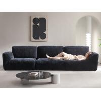 China 2024 Italian petal sofa simple art straight row small living room cloth art light luxury modern minimalist sofa for sale