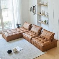 China Factory direct European and American fabric sofa balcony bedroom technology cloth small family sofa bed lazy modular for sale
