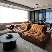 China Factory direct European and American fabric sofa balcony bedroom technology cloth small family sofa bed lazy modular for sale