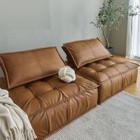 China Factory direct European and American fabric sofa balcony bedroom technology cloth small family sofa bed lazy modular for sale