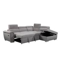 China Couch L shape Living room sofa set for fabric Modern foldable Corner sofa cum bed with Storage for sale