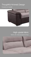 China Headrest Adjustable Grey noon break office Convertible chair with pull out bed single sofa chair Foam Lounge Chair for sale