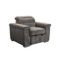 China Headrest Adjustable Grey noon break office Convertible chair with pull out bed single sofa chair Foam Lounge Chair for sale
