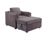 China fabric single sofa bed and ottoman set living room sofa chair high quality factory wholesale for sale
