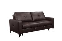 China modern design genuine leather sofa bed 3 seater living room sofa cum bed factory wholesale for sale