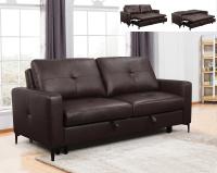 China modern design genuine leather sofa bed 3 seater living room sofa cum bed factory wholesale for sale