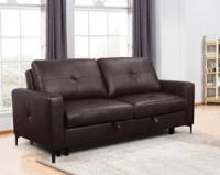 China modern design genuine leather sofa bed 3 seater living room sofa cum bed factory wholesale for sale