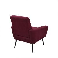 China Hot sale new arrival Wholesale Living Room Chair upholstery armchair rose red linen sofa chair for cafe for sale