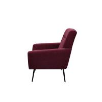 China Hot sale new arrival Wholesale Living Room Chair upholstery armchair rose red linen sofa chair for cafe for sale