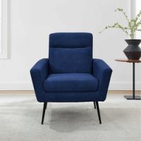 China Hot sale new arrival Wholesale Living Room Chair upholstery armchair rose red linen sofa chair for cafe for sale