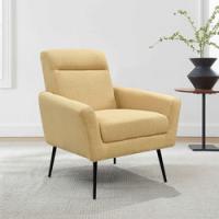 China Hot sale new arrival Wholesale Living Room Chair upholstery armchair rose red linen sofa chair for cafe for sale