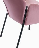 China Anti Fading Velvet Modern Single Seater Chair Pink Color For Kitchen for sale
