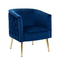 China Anti Abrasion Velvet Dinning Chair , Multifunctional Office Single Seater Sofa for sale