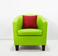 China Hotel Practical Leather Sofa Chair , Multifunctional Single Seater Lounge for sale