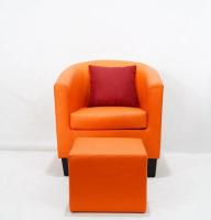 China Hotel Practical Leather Sofa Chair , Multifunctional Single Seater Lounge for sale