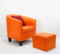 China Hotel Practical Leather Sofa Chair , Multifunctional Single Seater Lounge for sale