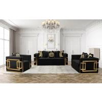 China 2018 ODM Black Gold Home Furniture Sofas Anti Abrasion Fabric Material for sale